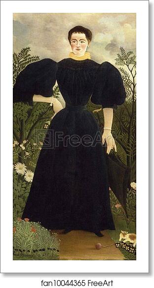 Free art print of Portrait of Lady by Henri Rousseau. 1895-7. Oil on ...