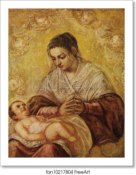 Free art print of The Madonna of the Stars by Jacopo Robusti, Called Tintoretto. . Oil on canvas ...