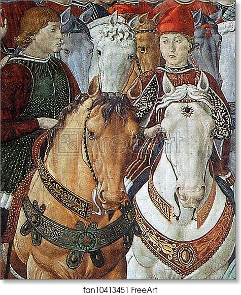 Free art print of Procession of the Magus Balthazar. Detail by Benozzo ...