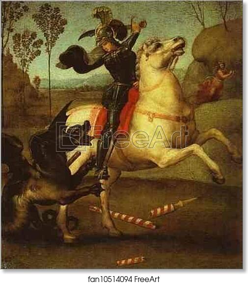 Free art print of St. George by Raphael. C. 1504. Oil on panel. Louvre ...