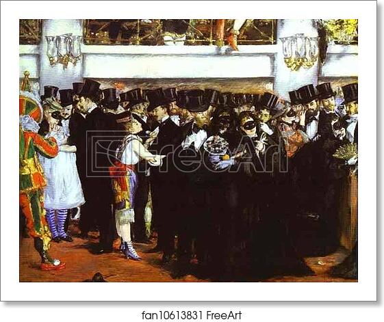 Free art print of The Masked Ball at the Opera by Edouard Manet. C ...