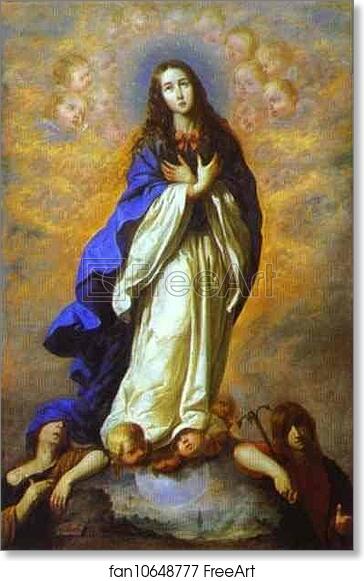 Free art print of The Immaculate Conception by Francisco De Zurbarán ...