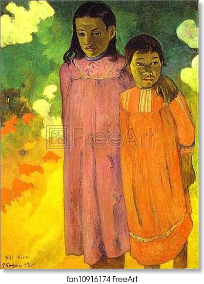 Free art print of Piti Teina. (Two Sisters) by Paul Gauguin | FreeArt ...
