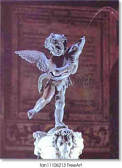 Free art print of Putto with Dolphin by Andrea Del Verrocchio. C. 1470 ...