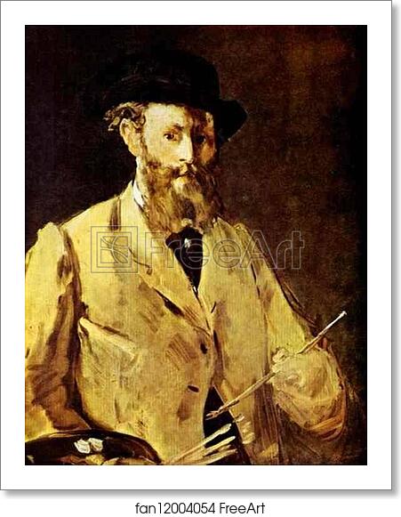 Free art print of Self-Portrait with a Palette by Edouard Manet. 1879 ...