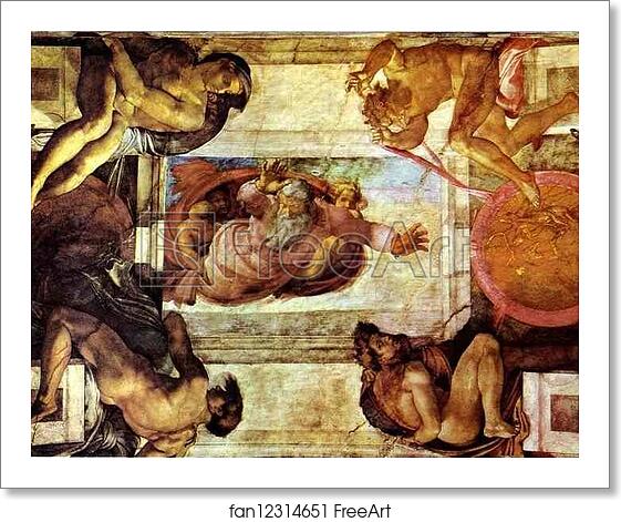 Free art print of The Separation of Land and Water by Michelangelo ...
