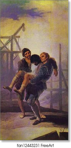 Free art print of The Injured Mason by Francisco De Goya Y Lucientes ...