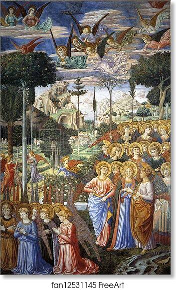 Free art print of Angels Worshiping by Benozzo Gozzoli | FreeArt ...