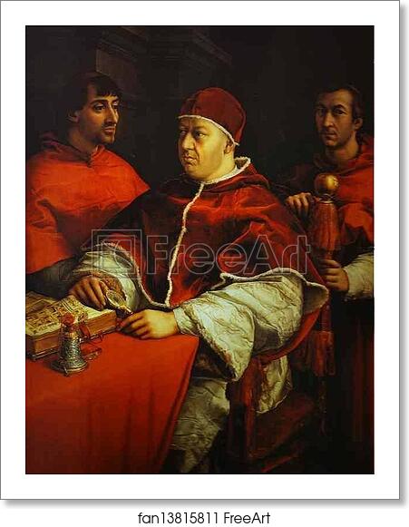 Free art print of Portrait of Pope Leo X with Cardinals Giulio de ...