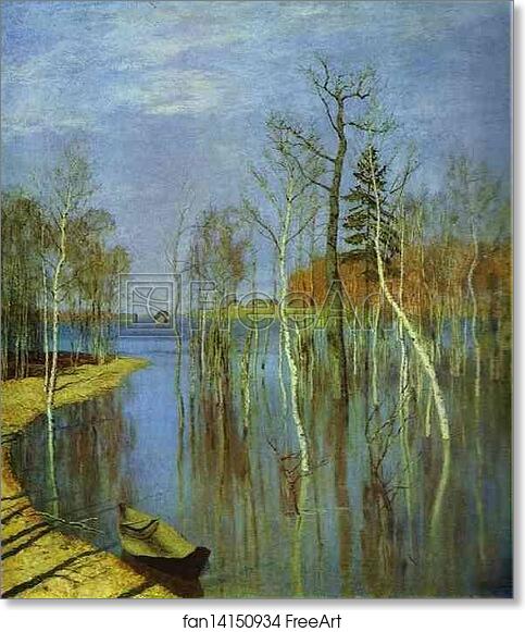 Free art print of Spring Flood by Isaac Levitan | FreeArt | fan14150934