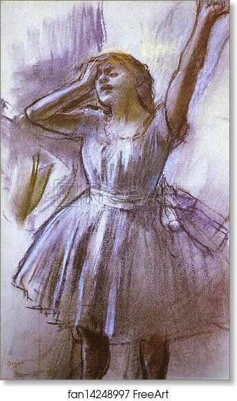 Free art print of Tired Dancer by Edgar Degas | FreeArt | fan14248997