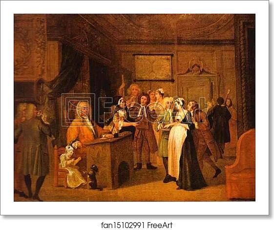 Free art print of The Denunciation by William Hogarth. C. 1729. Oil on ...