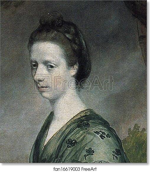 Free art print of Mrs Thomas Riddell. Detail by Sir Joshua Reynolds ...