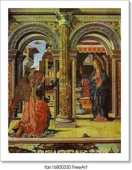 Free art print of Annunciation by Francesco Del Cossa. Tempera on ...