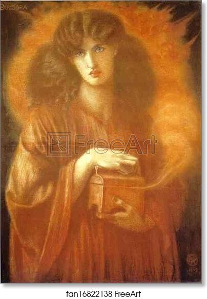 Free art print of Study for Pandora by Dante Gabriel Rossetti | FreeArt ...