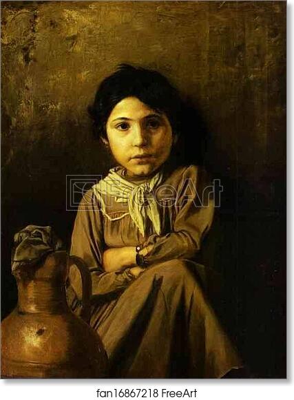 Free art print of Girl with a Pitcher by Vasily Perov | FreeArt ...