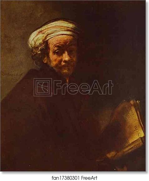 Free art print of Self-Portrait as St. Paul by Rembrandt Harmenszoon ...