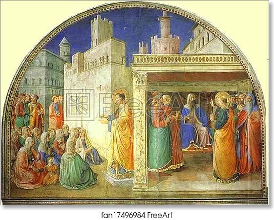 Free art print of St. Stephen Preaching by Fra Angelico | FreeArt ...