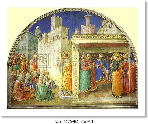 Free art print of St. Stephen Preaching by Fra Angelico. 1447-1449 ...