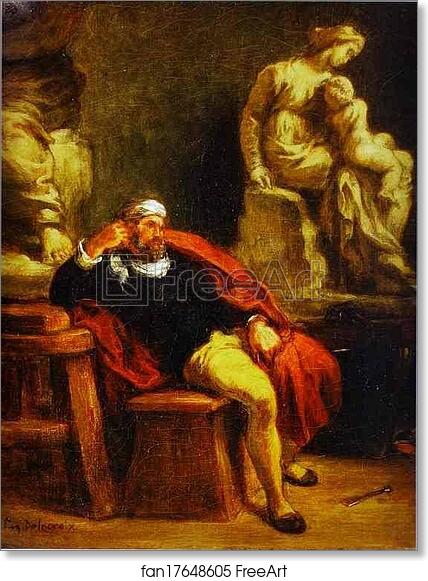 Free art print of Michelangelo in His Studio by Eugène Delacroix ...