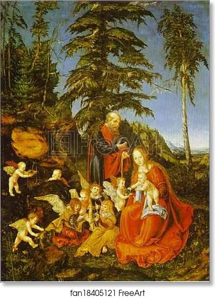 Free art print of Rest on the Flight to Egypt by Lucas Cranach The Elder | FreeArt | fan18405121