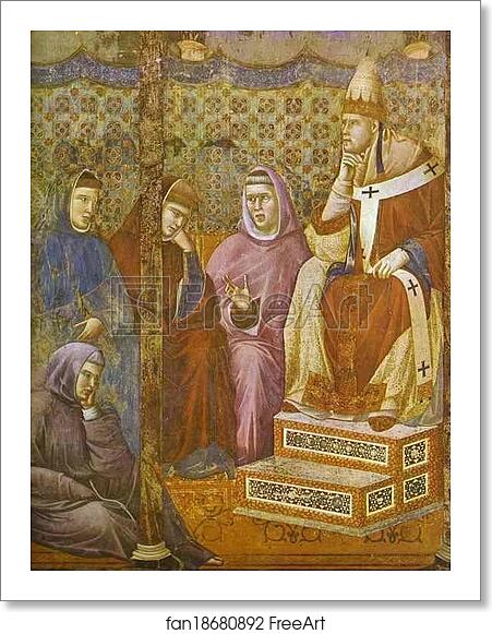 Free Art Print Of Preaching Before Pope Honorius Iii Detail By Giotto 1295 1300 Fresco St