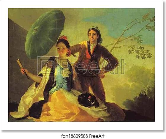Free art print of The Parasol by Francisco De Goya Y Lucientes. 1777 ...