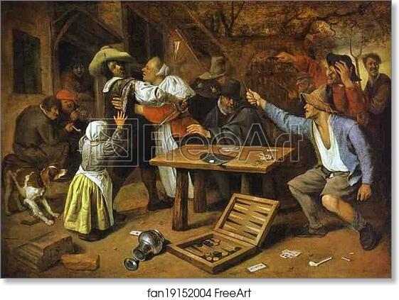 Free art print of Argument over a Card Game by Jan Steen | FreeArt ...
