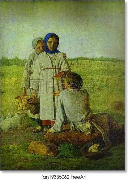 Free art print of Peasant Children in the Field by Alexey Venetsianov ...
