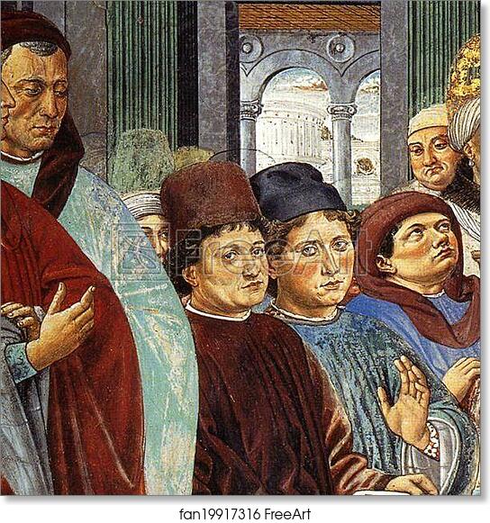 Free art print of St. Augustine Teaching in Rome. Detail by Benozzo ...