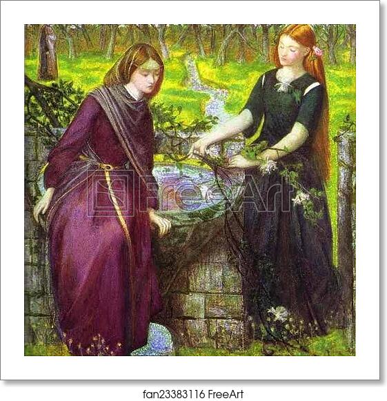 Free art print of Dante's Vision of Rachel and Leah by Dante Gabriel ...