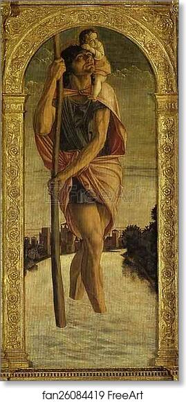 Free art print of St. Christopher (Panel of St. Vincent Ferrar ...