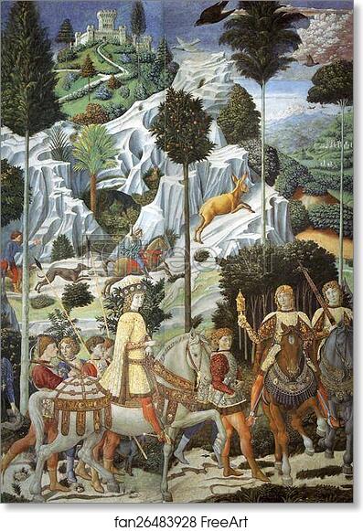 Free art print of Procession of the Magus Balthazar. Detail by Benozzo ...