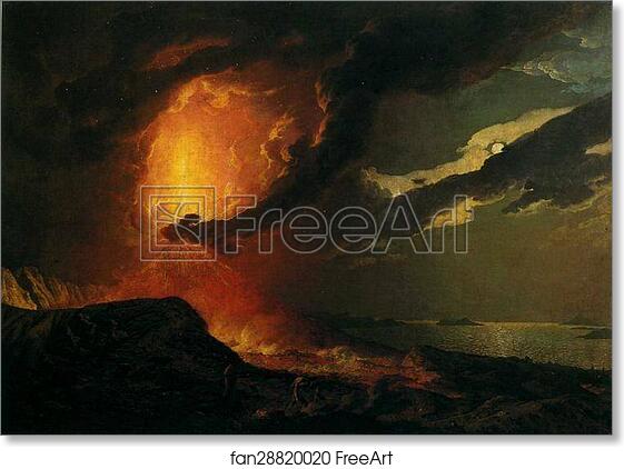 Free art print of Vesuvius in Eruption, with a View over the Islands in ...