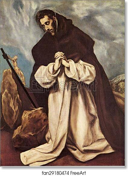 Free art print of St. Dominic in Prayer by El Greco | FreeArt | fan29180474