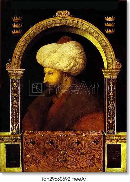Free art print of Sultan Mehmet II by Gentile Bellini | FreeArt ...
