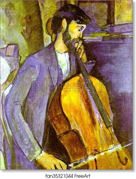 Free art print of Study for The Cellist by Amedeo Modigliani | FreeArt ...