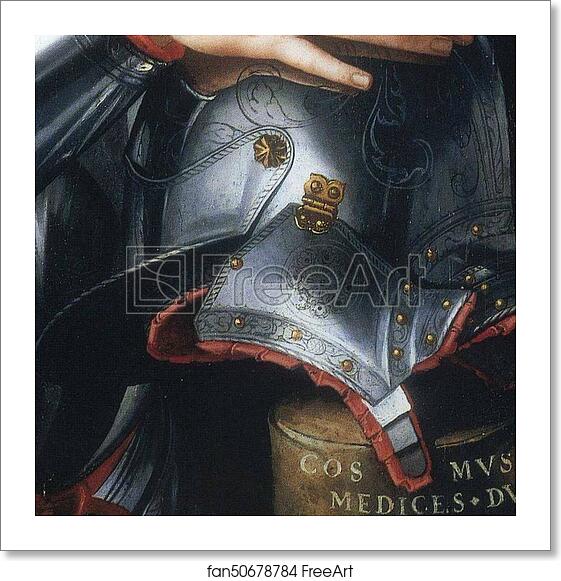 Free art print of Portrait of Cosimo I de'Medici in Armor. Detail by ...