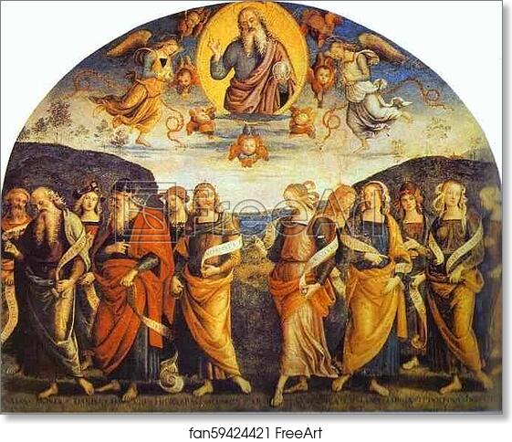 Free art print of The Almighty with Prophets and Sibyls by Pietro ...