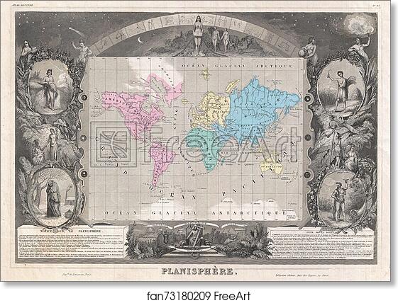 Free art print of Planisphere. by Victor Jules Levasseur | FreeArt ...